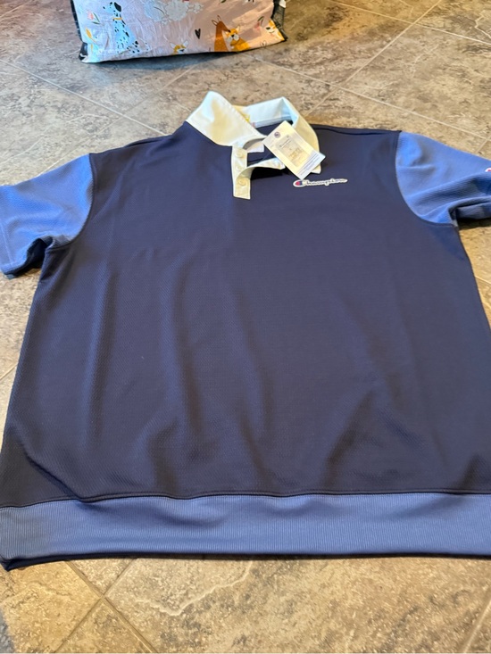 Champion | Shirts | Champion Colorblock Arena Polo Navy Blue | Poshmark